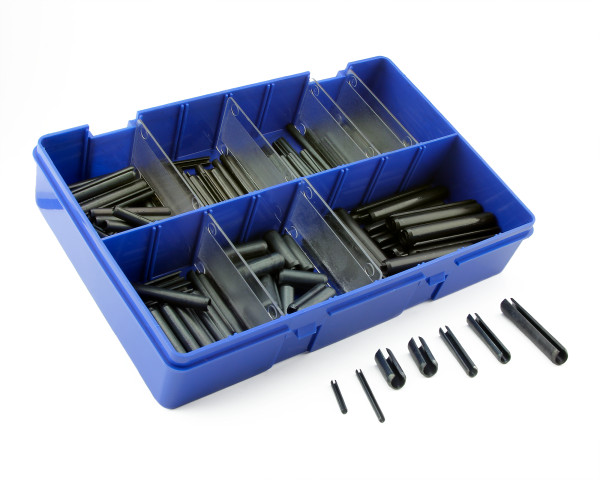 300 Piece Metric Spring Roll Pin Kit M2.5-M8 Self Colour KM105136 ...