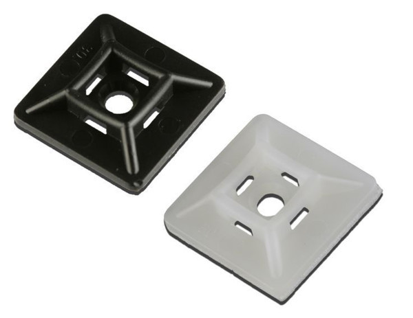 BLACK TIE BASE 28MMX28MM SELF ADHESIVE OR SCREW MOUNT MAX CABLE TIE ...